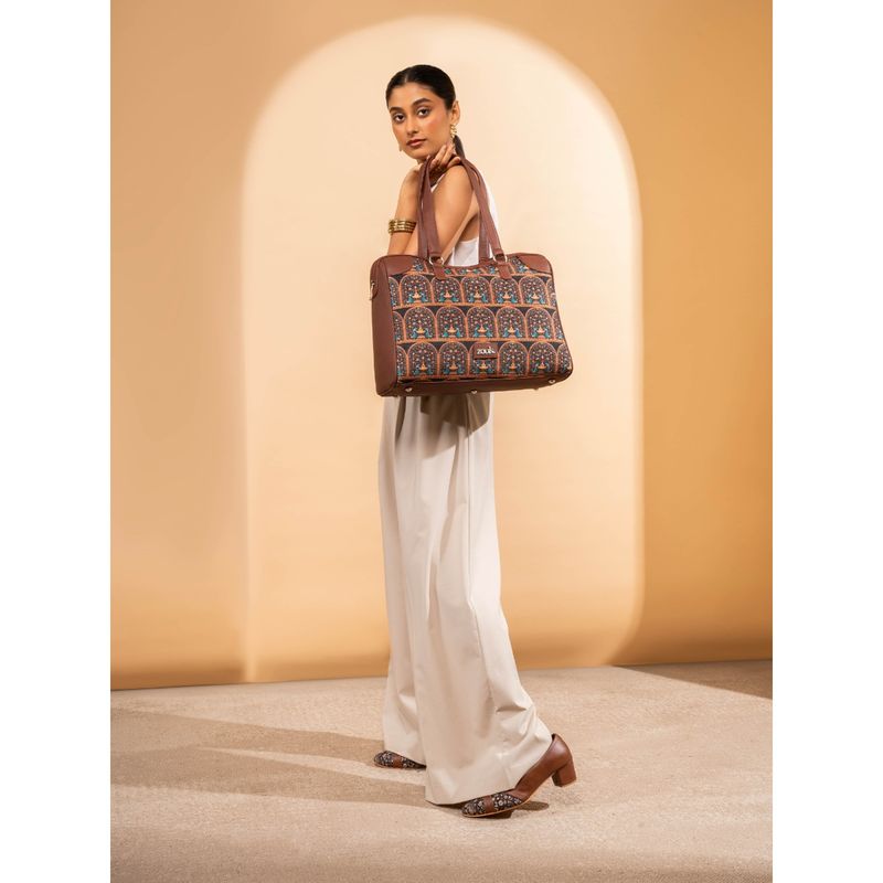Buy Zouk Royal Indian Peacock Motif Conference Office Tote Bag Online