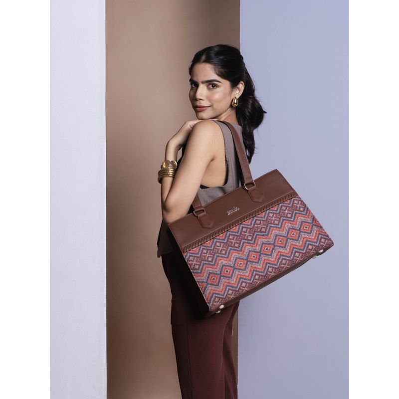 Buy Zouk Gwalior Weaves Statement Business Shoulder Bag Online