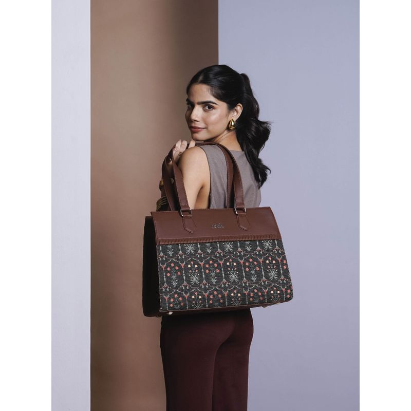 Buy Zouk Taj Guldasta Statement Business Shoulder Bag Online