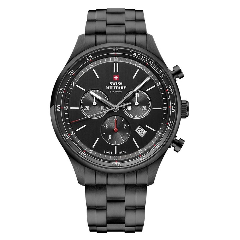 Buy Swiss Military by Chrono Black Dial Swiss Made Watch for Men ...