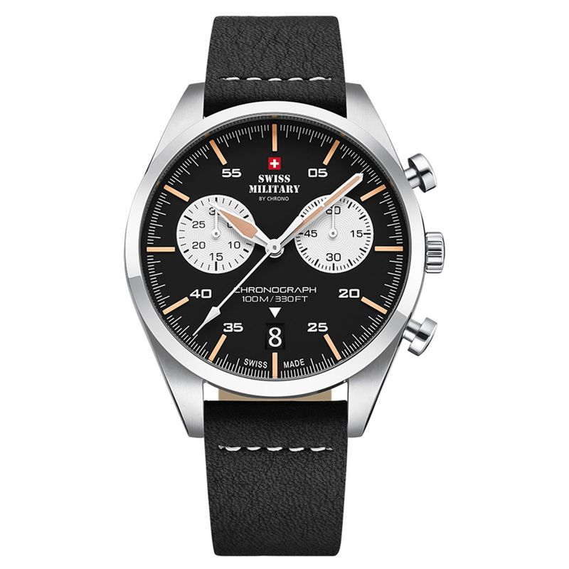 Buy Swiss Military by Chrono Black Dial Swiss Made Watch for Men ...