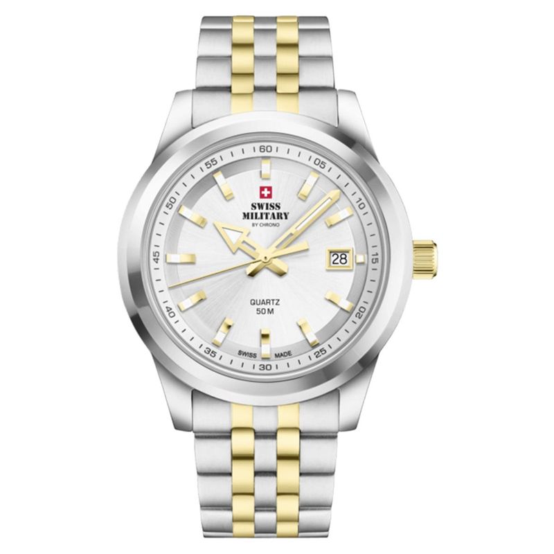 Buy Swiss Military by Chrono Silver Dial Swiss Made Watch for Men ...