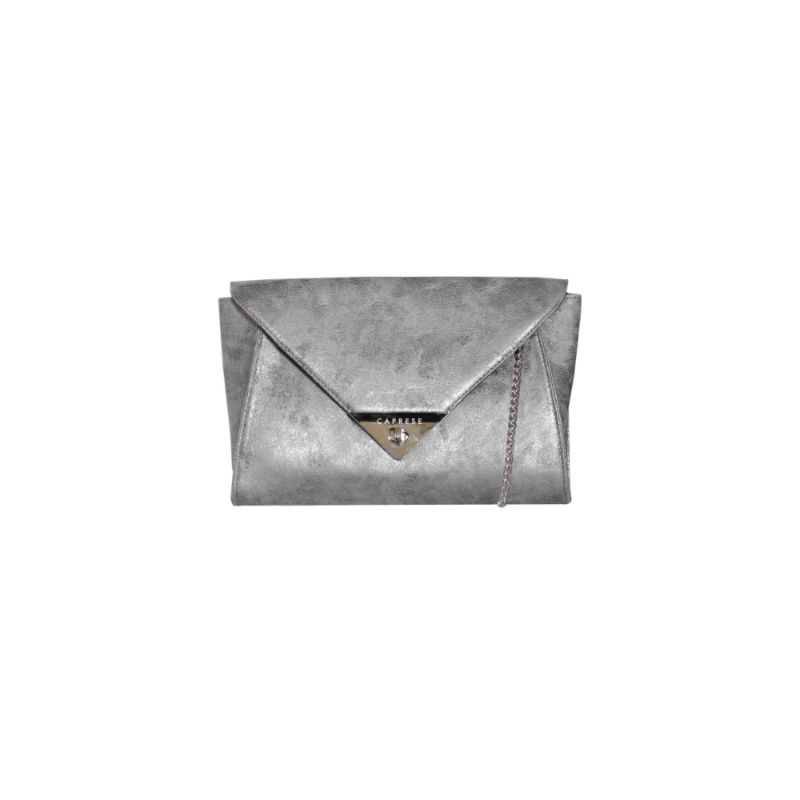 Buy Caprese Lisa Large Silver Grey Clutch Online