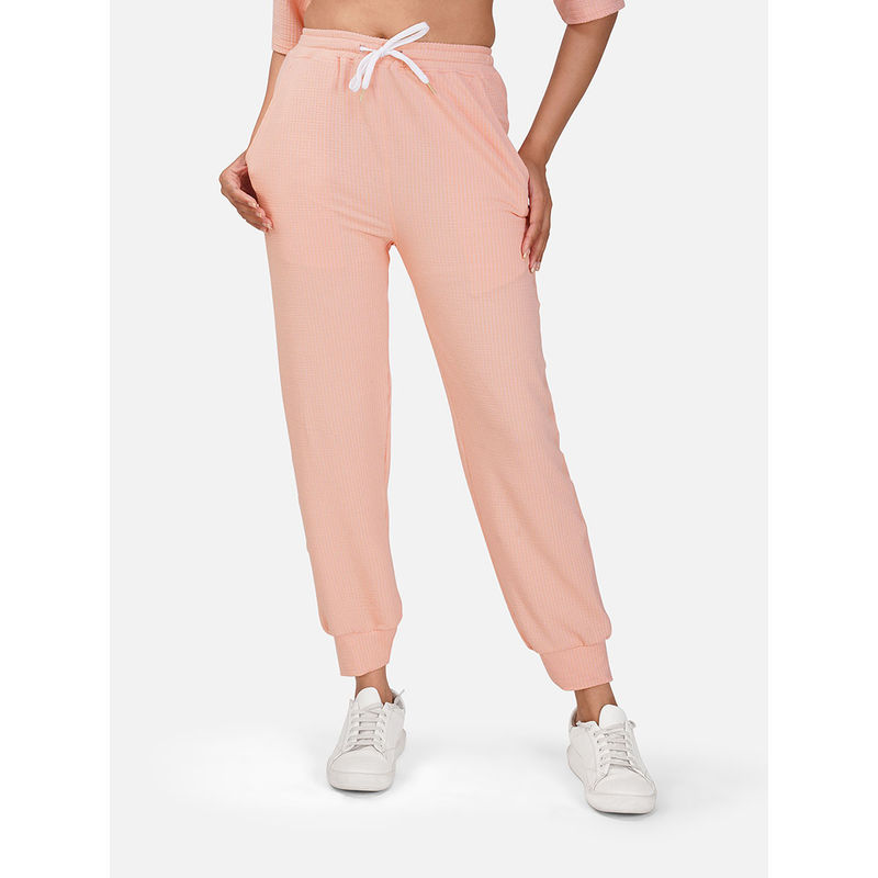 Buy Wear Jukebox Women Peach Solid Cloud Comfort Joggers Online