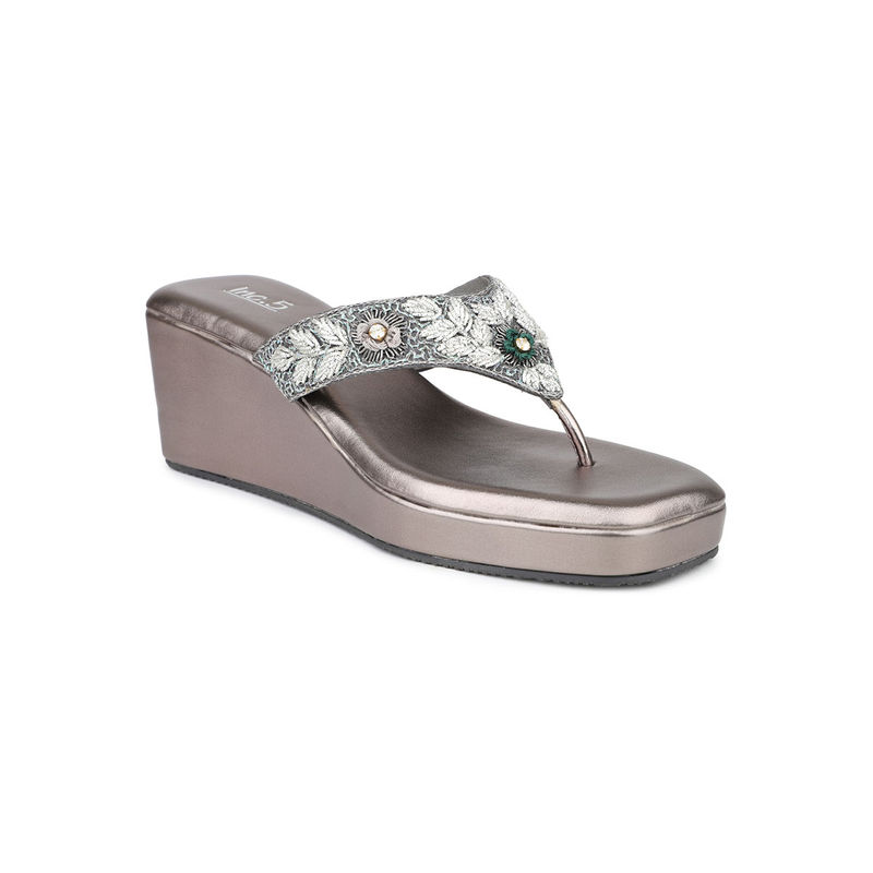 Buy Inc.5 Women Grey Evening Platform Wedges Online