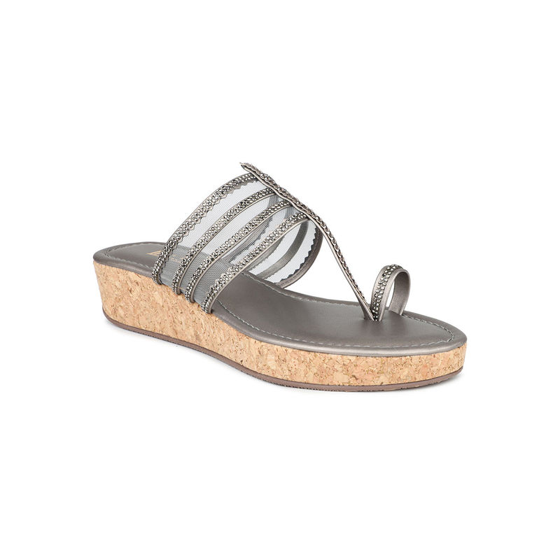 Buy Inc.5 Women Grey Evening Platform Wedges Online