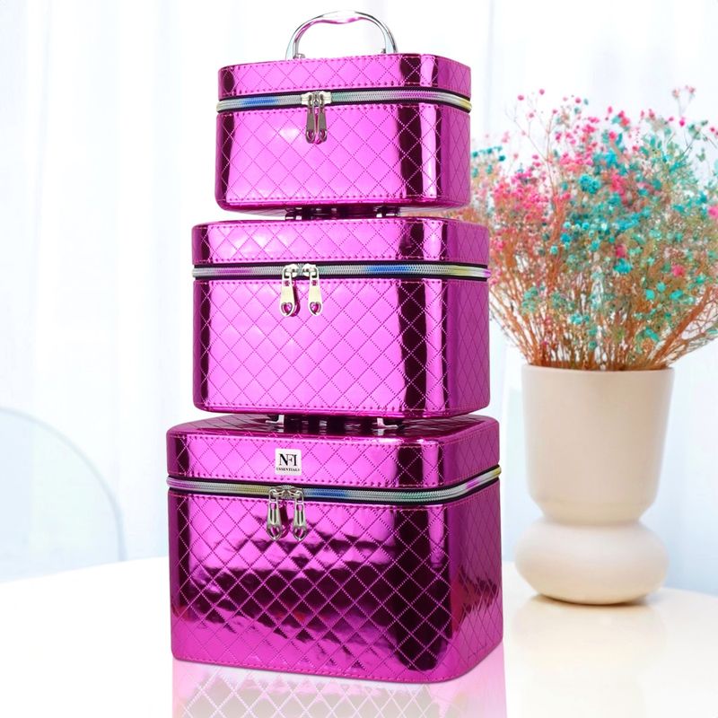 Buy NFI Essentials Pink Makeup Box (Set of 3) (L) Online