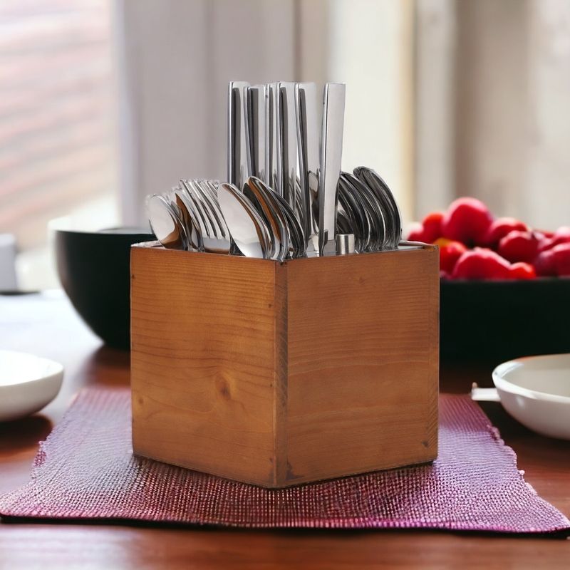 Buy FNS Solo Stainless Steel Cutlery (Set of 25) With Wooden Stand Online