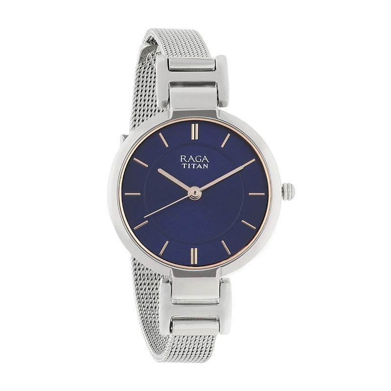 Buy Titan Raga Viva Blue Dial Metal Strap Watch Online