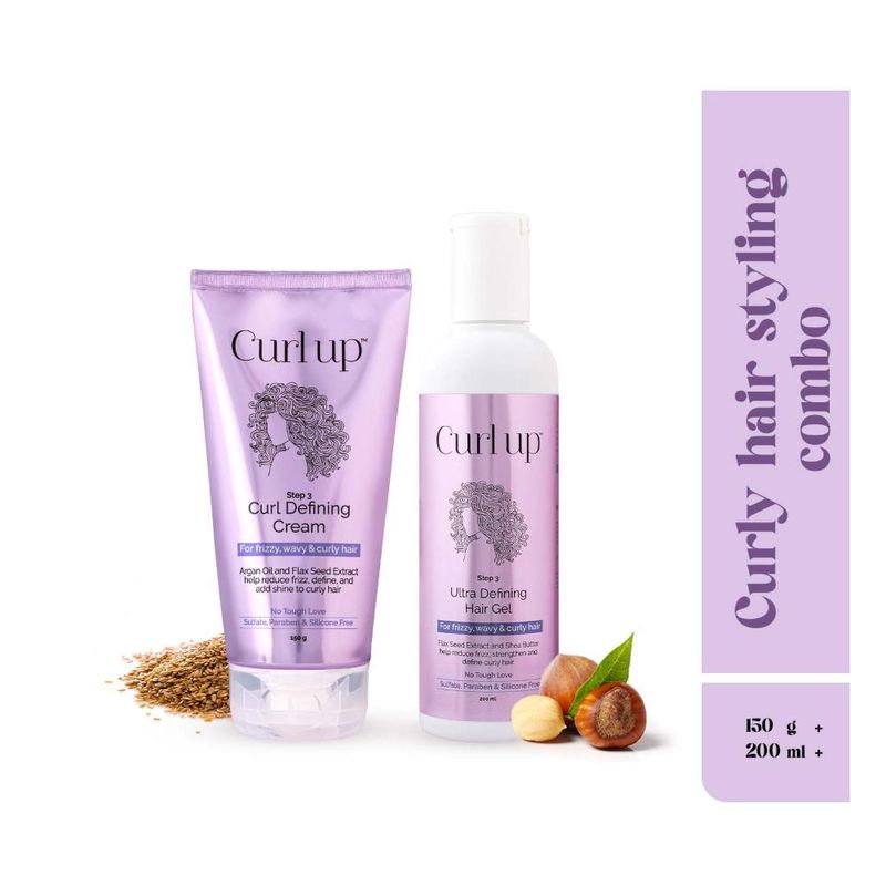 Buy Curl Up Curl Styling Combo with Curl Defining Cream & Ultra ...