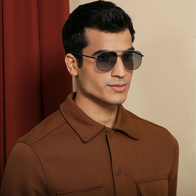 Buy Vincent Chase by Lenskart Matte Gunmetal Black Blue Full Rim ...