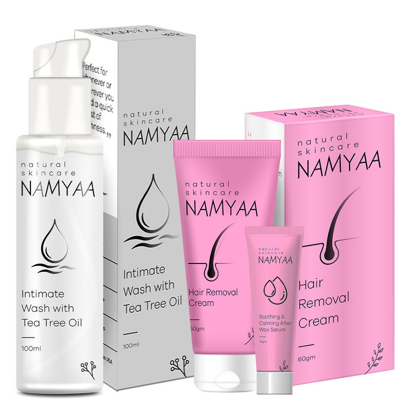 Buy Namyaa Bikini Baby Intimate Wash & Bikini Hair Removal Cream Combo ...