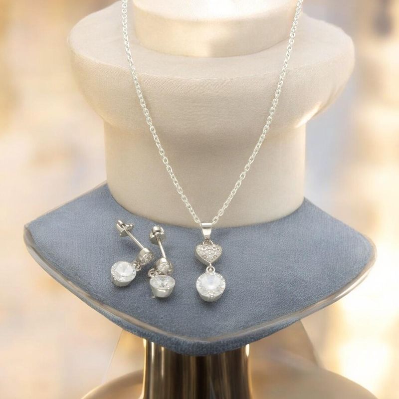 Buy Sri Jagdamba Pearls Adora 925 Silver Pendant Set Online