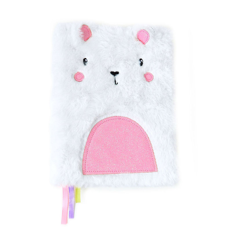 Buy Accessorize London Girl's Bear Fluffy Notebook Online