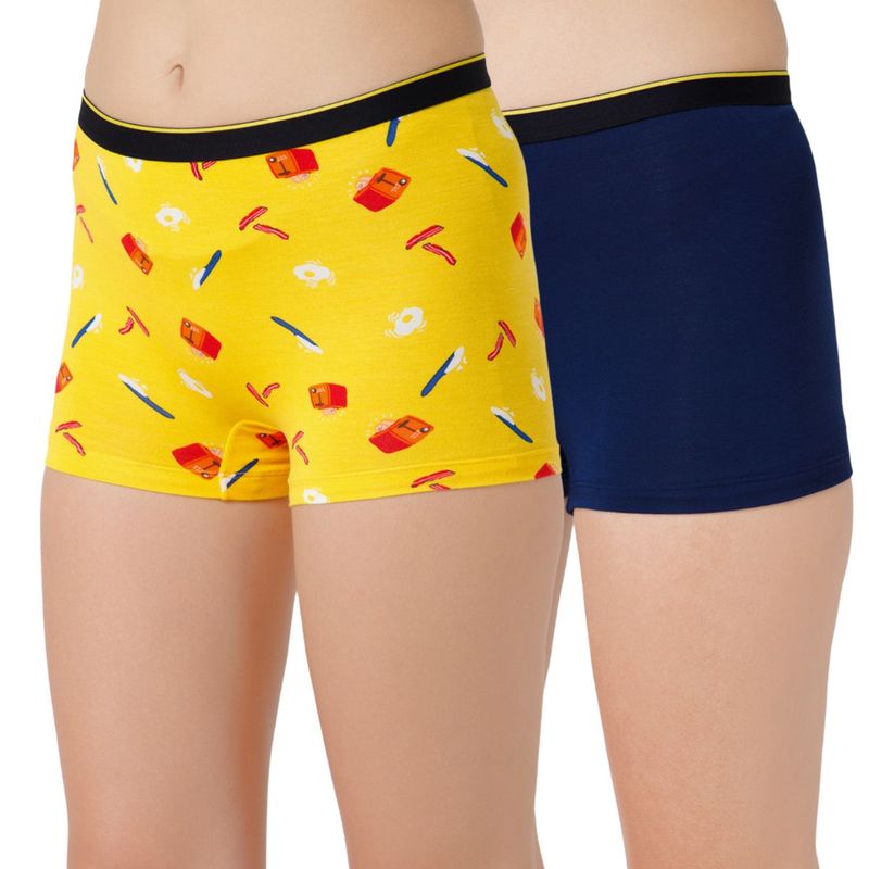 Buy Bummer Womens Printed Micro Modal Boyshorts Ultra Soft Underwear ...