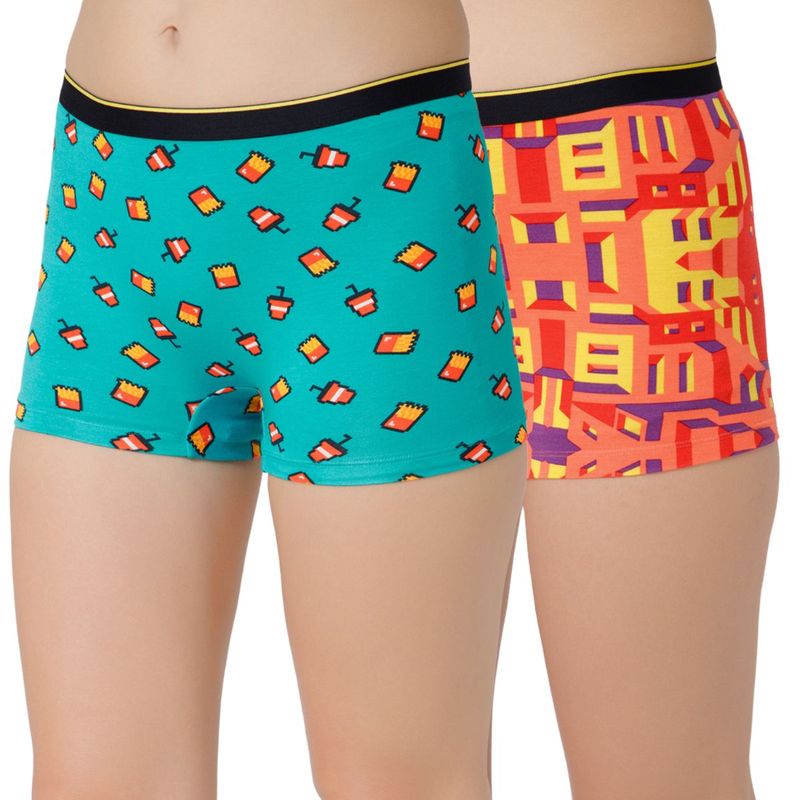 Buy Bummer Womens Printed Micro Modal Boyshorts Ultra Soft Underwear ...