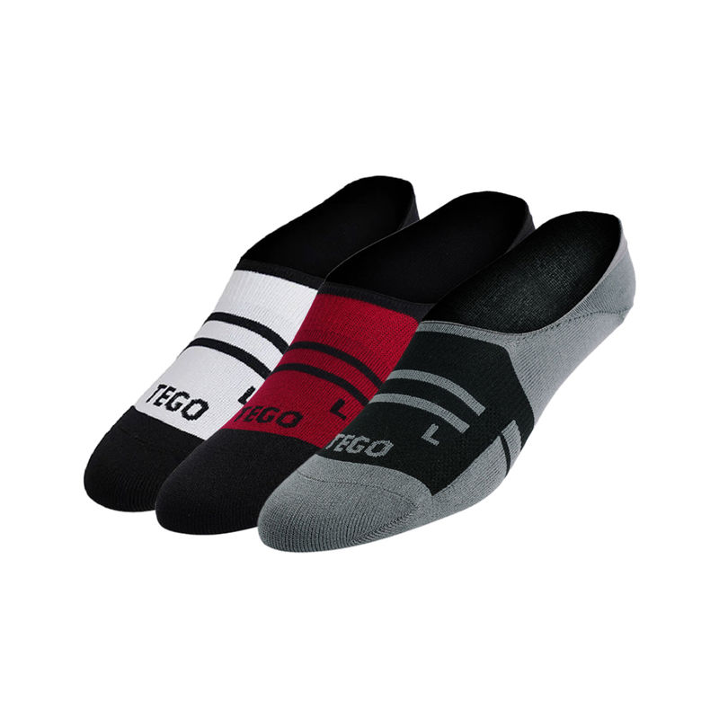 Buy Tego Unisex Socks No Show Ultra Light Multi-Color (Pack of 3) Online