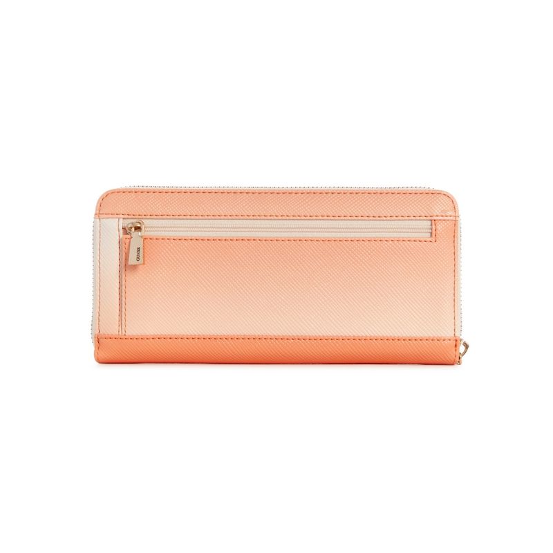 Buy Guess Orange Textured Laurel Zip Around Wallet Online