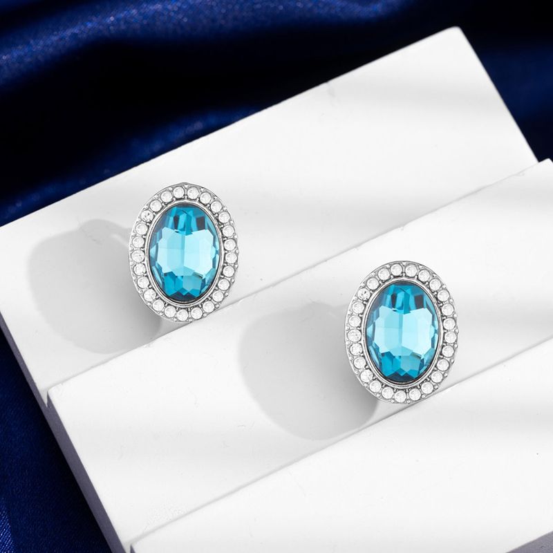 Buy Yellow Chimes Dark Blue Stud Earrings Online