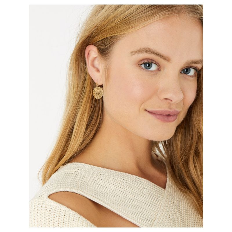 Accessorize London Women's Gold Filigree Short Drop Earrings: Buy ...