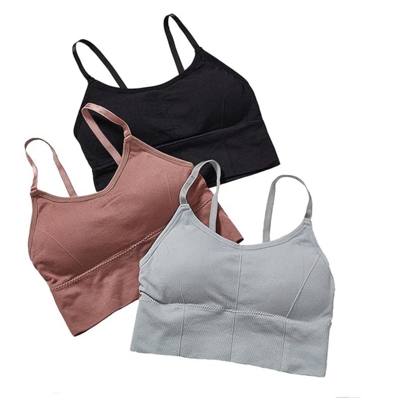Buy BRACHY Women Cotton Padded Bra Everyday Workout Bralette Multi ...
