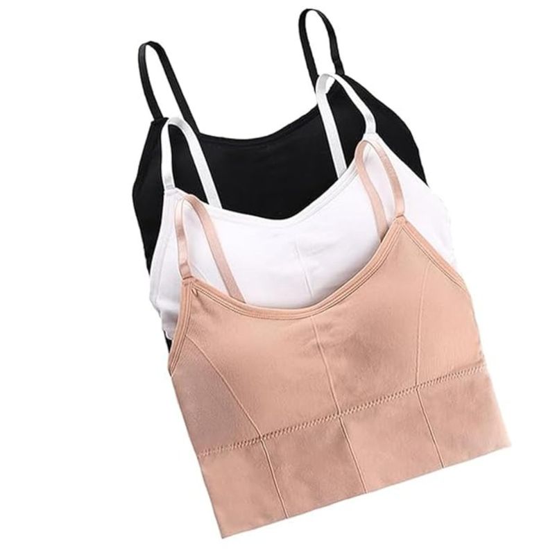 Buy BRACHY Women Cotton Padded Bra Everyday Workout Bralette Multi ...