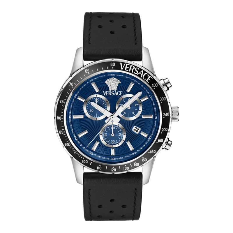 Buy Versace Men Sport 44 mm Navy Blue Dial Chrono Watch (VEZCA0124) (M ...