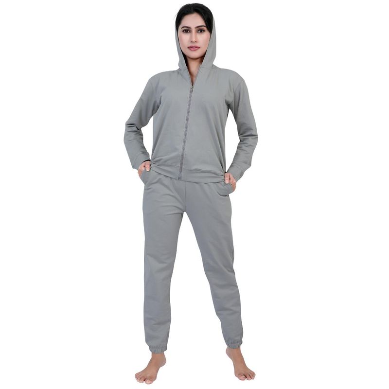 Buy Velure Grey Luxury Track Suit (Set of 2) Online