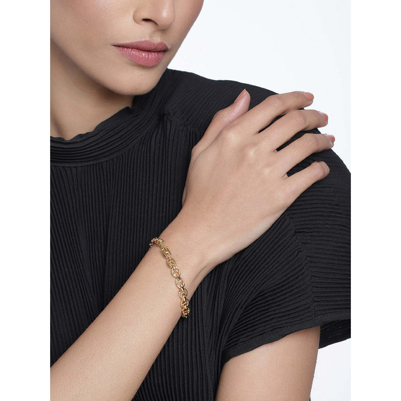 Buy Estele Gold Plated Hula Hoop Bracelet for Women Online