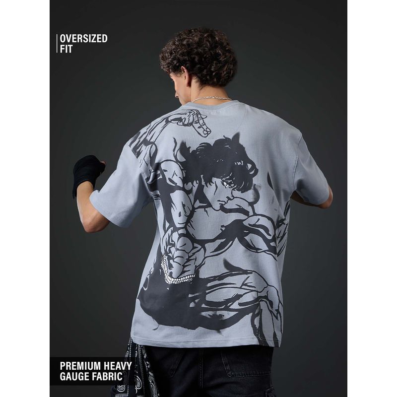Buy The Souled Store Official Baki Hanma: Shadow Boxer Men Oversized T ...
