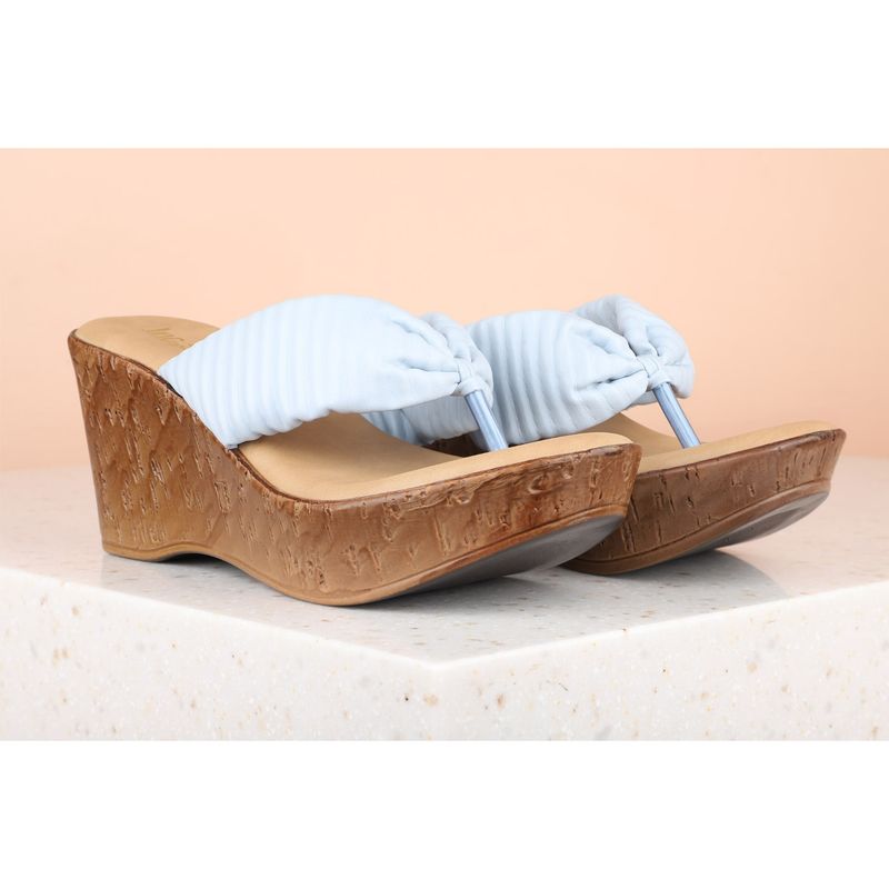 Inc.5 Textured Blue Wedge: Buy Inc.5 Textured Blue Wedge Online at Best ...