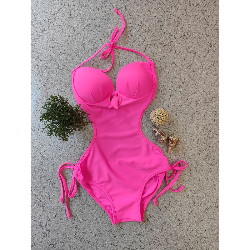 Buy Addery Neon Pink Glamorous Goddess Monokini Online
