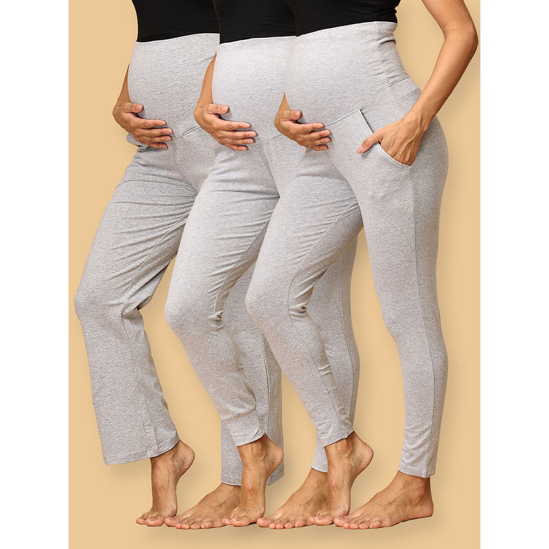 Buy The Mom Store Combo Of Comfy Maternity Track Pant, Leggings and ...