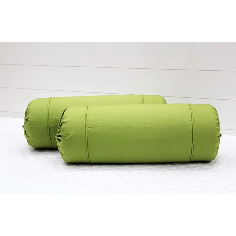 Buy SHADES OF LIFE Plain Bolster Cover- Green Online