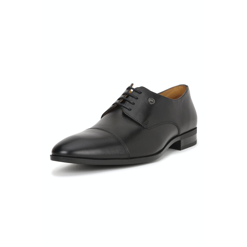 Buy Louis Philippe Black Solid Formal Shoes Online