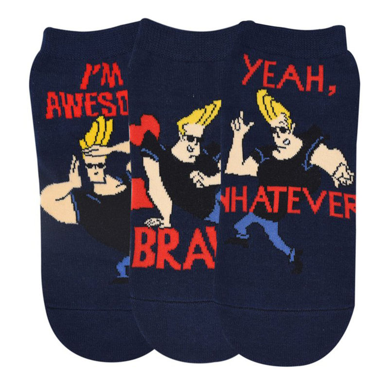 Buy Balenzia X Cartoon Network Johnny Bravo Unisex Low Cut Socks - Pack ...