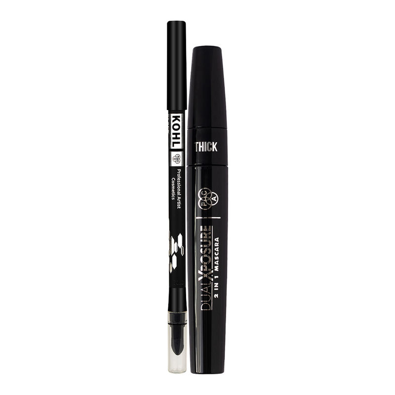 Buy PAC Longlasting Kohl Pencil Black + Dual Xposure Mascara - 01 Black ...