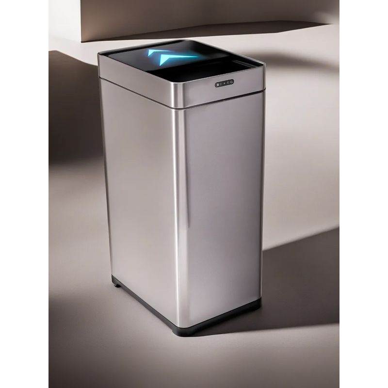 Buy Savya Home Sliding Big Automatic Sensor Dustbin 42L Silver Online