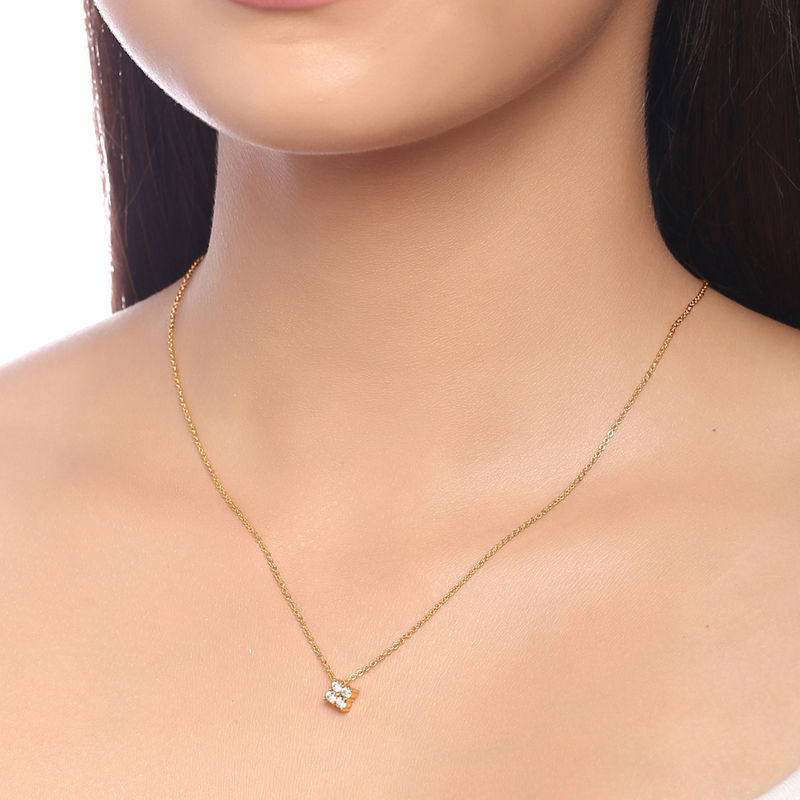 SHOSHAA Gold-Plated Handcrafted Rhombus Pattern Chain: Buy SHOSHAA Gold ...