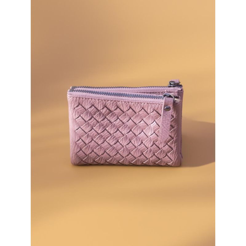 Buy Inc.5 Women Pink Textured Small Wallet Online