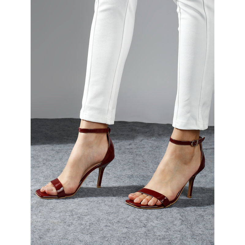 Buy Inc.5 Women Maroon Mid-Top Party Stiletto Heels Online