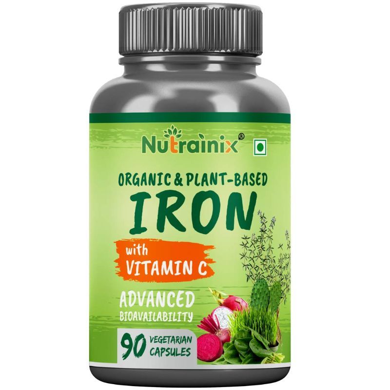 Nutrainix Certified Organic & Plant-Based Iron Supplement Capsules: Buy ...