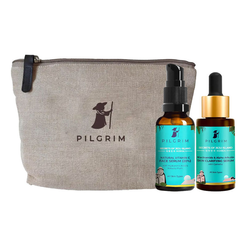 Buy Pilgrim Glow & Clarify Combo With Vit C & Niacinamide Face Serum ...