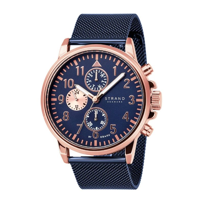 Buy Strand By Obaku Monroe Blue Dial Multifunction Watch For Men ...