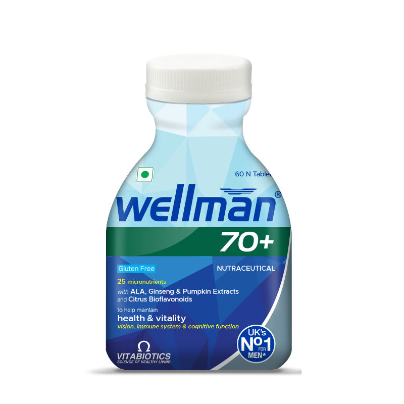 Buy Wellman 70+ Health & Vitality Multivitamin Tablets For Men Online