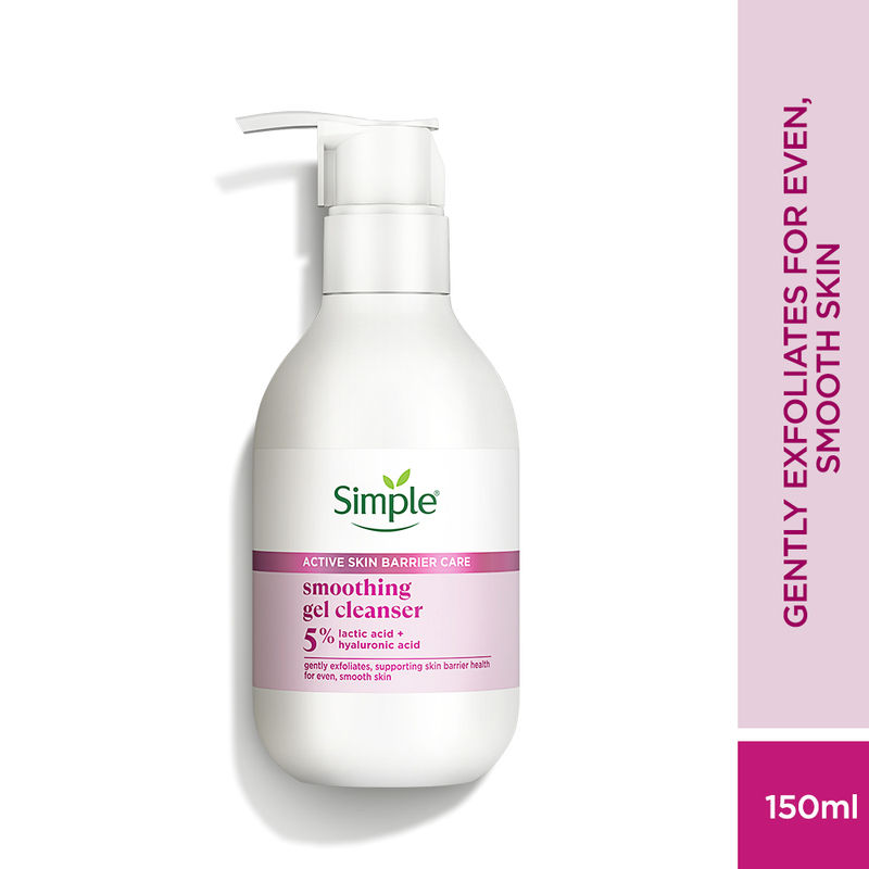 Buy Simple Barrier Care Smoothing Gel Cleanser With 5% Lactic Acid ...