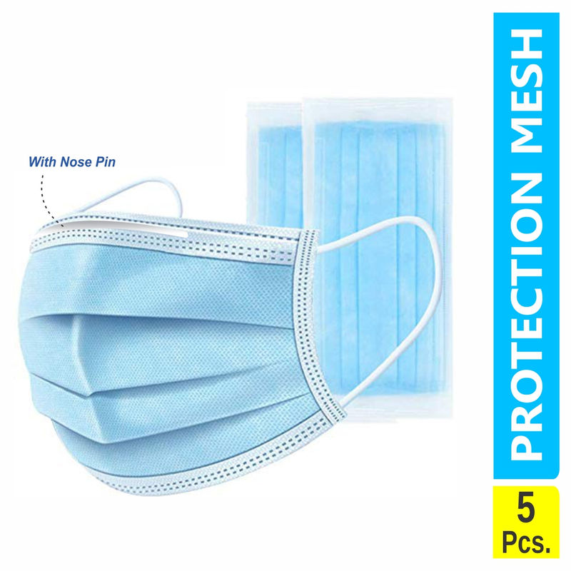 GUBB Protection 3-Ply Surgical Masks (Pack of 5): Buy GUBB Protection 3 ...
