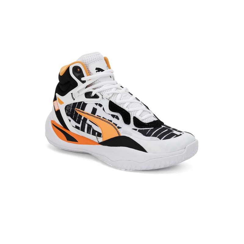 Buy Puma Playmaker Pro Mid Block Part Unisex White Basketball Shoes Online