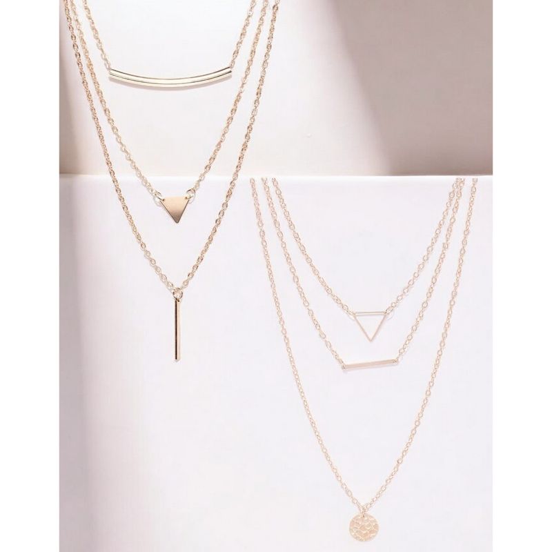 Buy OOMPH Gold Tone Metal Multi Layered Multi-Strand Charm Fashion ...