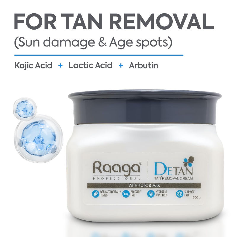 Buy Raaga Professional De Tan Removal Creme With Kojic & Milk(500 gm ...